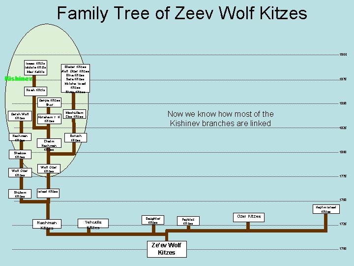 Family Tree of Zeev Wolf Kitzes r z