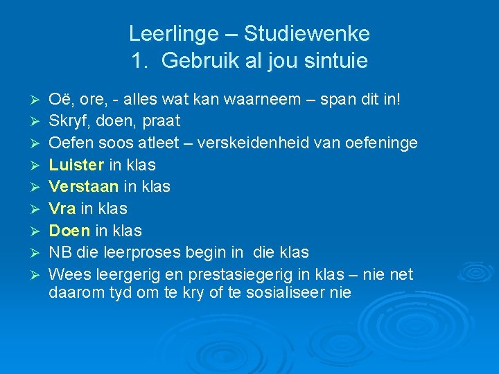 Die rol van die ouer in die kind