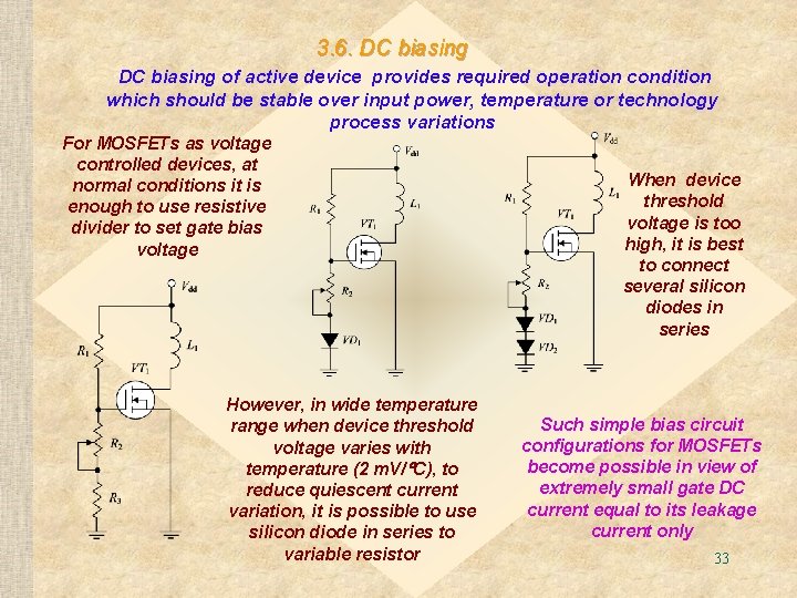 LECTURE 3 POWER AMPLIFIER DESIGN FUNDAMENTALS 3 1
