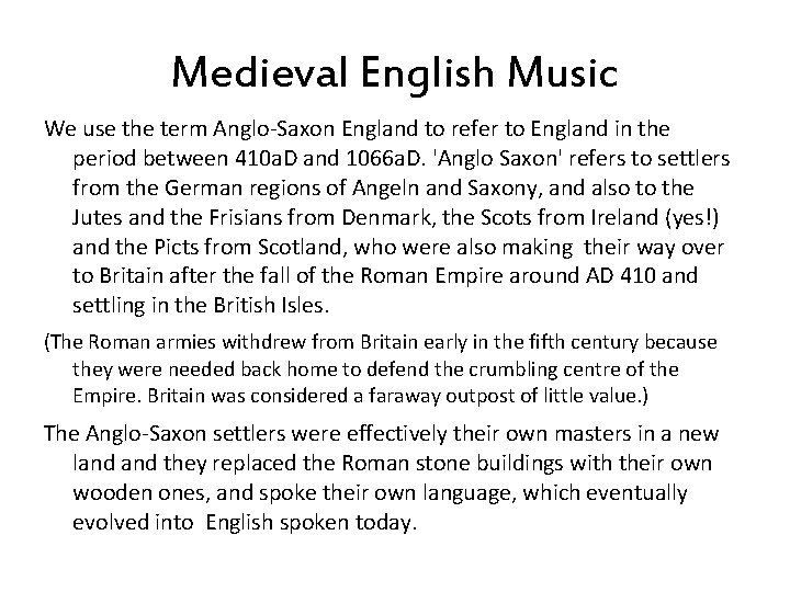 Medieval English Music Medieval English Music We use