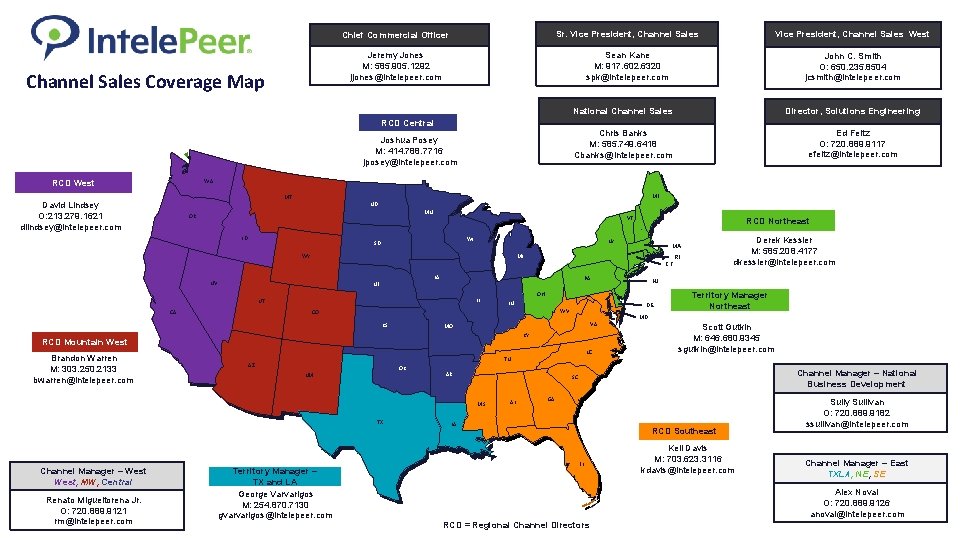 Channel Sales Coverage Map Chief Commercial Officer Sr