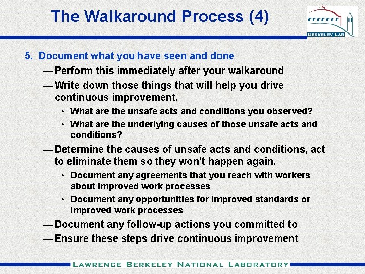 EHS 27 Performing an Effective Safety Walkaround Engineering