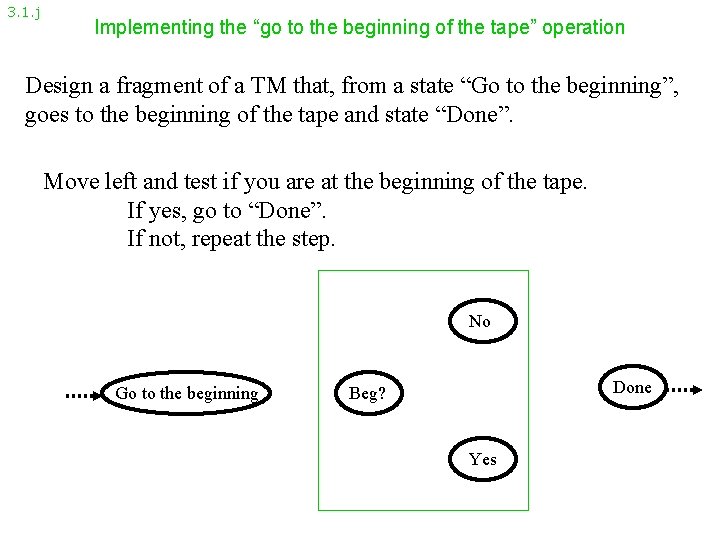 CSC 4170 Theory of Computation Turing Machines Section