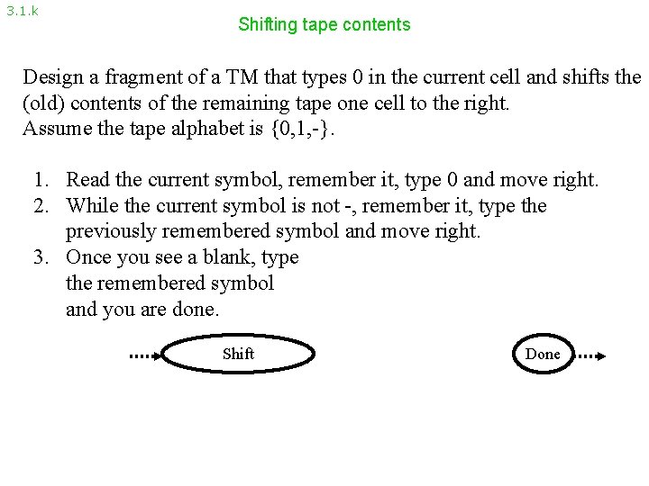 CSC 4170 Theory of Computation Turing Machines Section