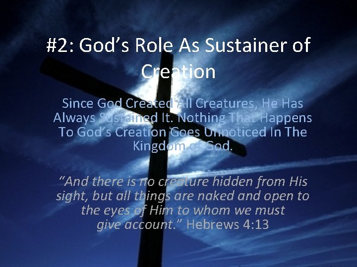 God The Creator and Redeemer Benchmark Assignment for