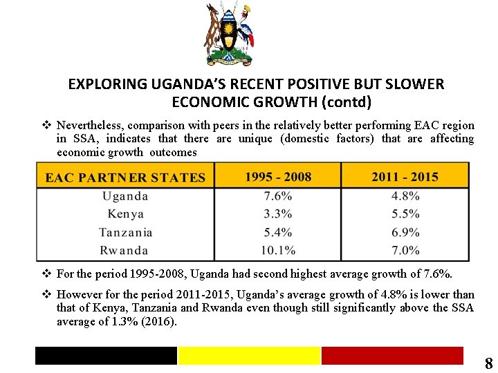 ACCELERATING UGANDAS ECONOMIC GROWTH MOMENTUM Dr Albert Musisi