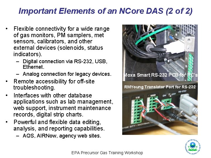 Data Acquisition Considerations in the NCore Monitoring Program