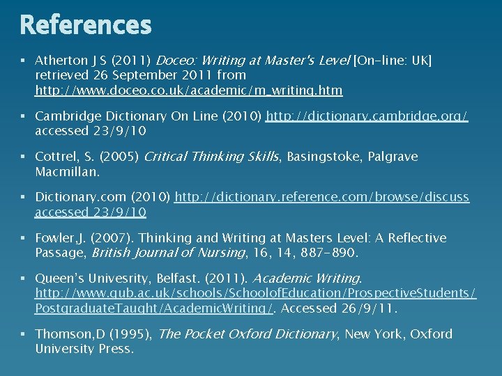 Writing at Masters Level So Whats the Difference