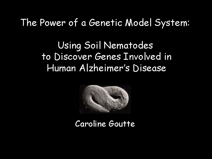 The Power of a Genetic Model System Using