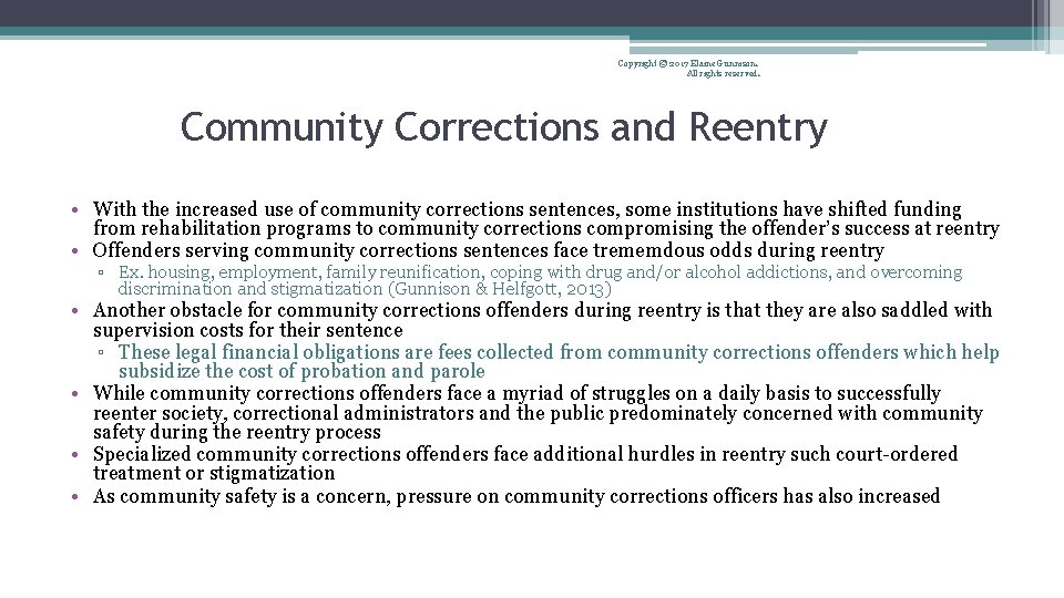 Chapter 1 Community Corrections Historical Development Current Trends