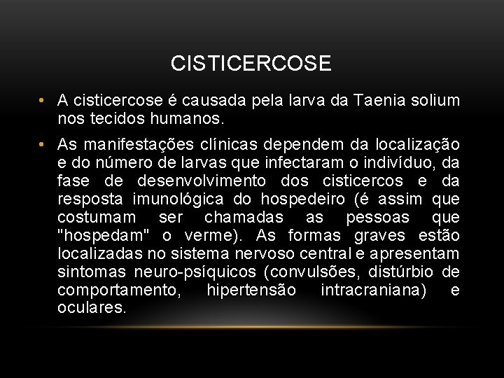 PLATELMINTOS E NEMATELMINTOS PLATELMINTOS TM O CORPO ACHATADO