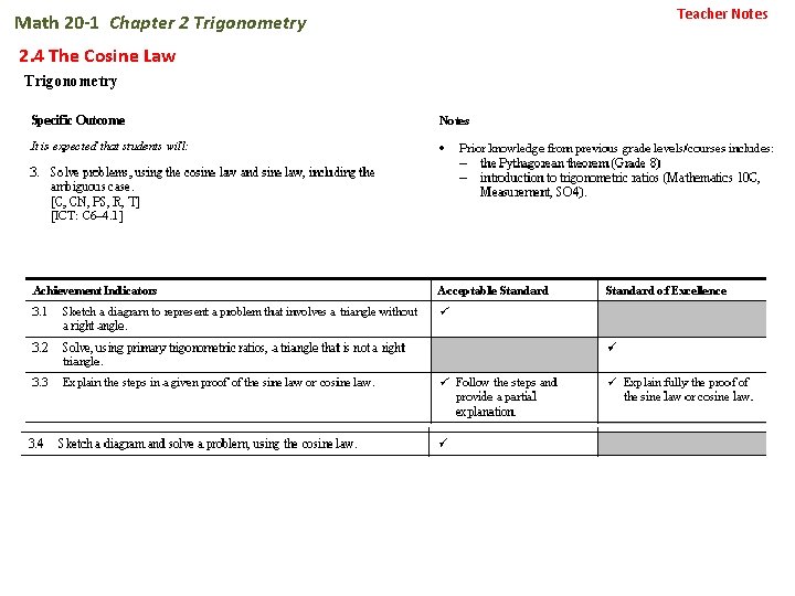 Math 20 1 Chapter 2 Trigonometry 2 4