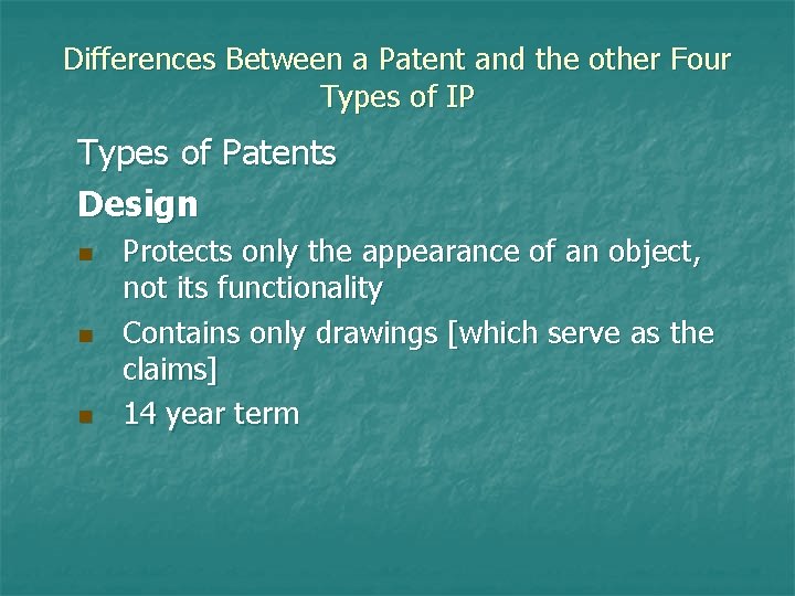 Patent Considerations for Engineers Angela M Davison Ross