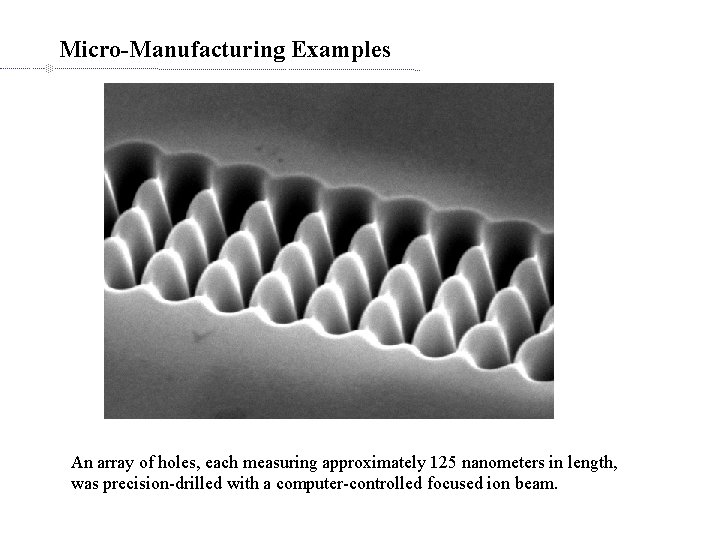 MicroManufacturing Examples A mite measuring 500 m long