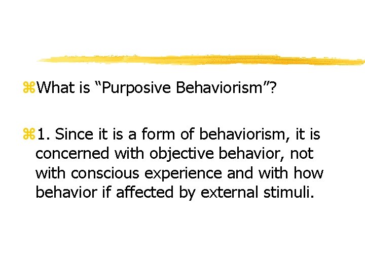 Early American Cognitive Theory Chapter 9 Learning Theory