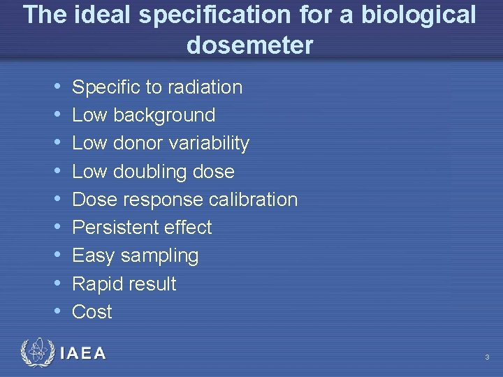 Basics of Biodosimetry Part 1 Lecture Module 2