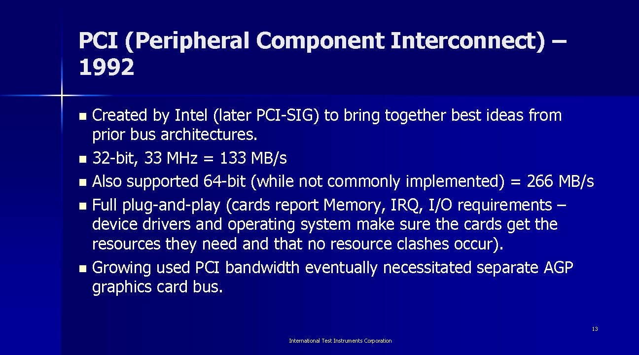 A history of PC buses From ISA to