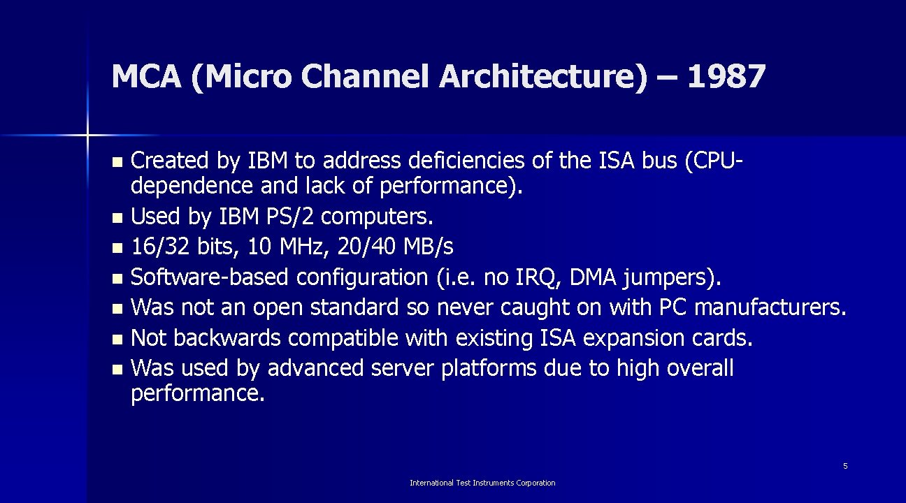 A history of PC buses From ISA to