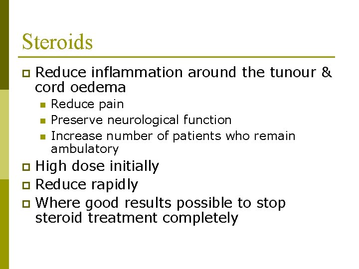 Spinal Cord Compression Pharmaceutical Issues Rebecca Mills Senior