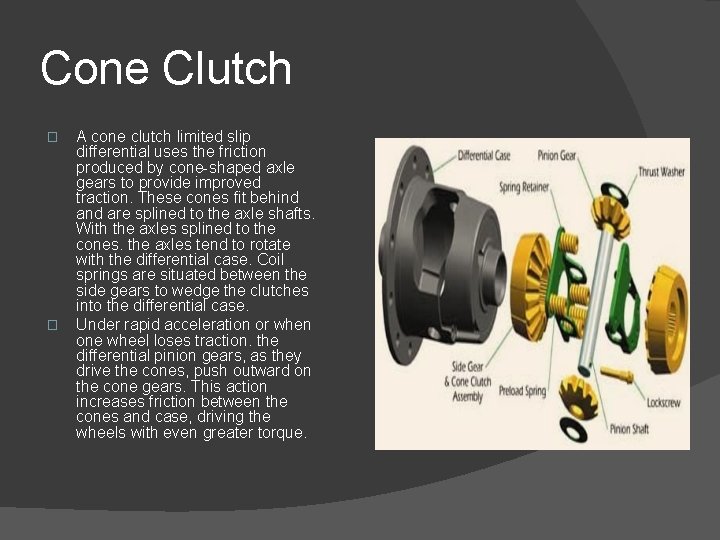 DIFFERENTIAL LIMITED SLIP DIFFERENTIAL LSD Mohamed Hairi Bin