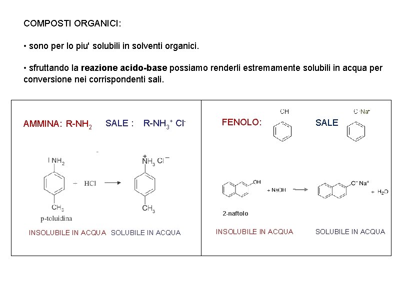 2 e 3 esperienza di laboratorio SEPARAZIONE DI