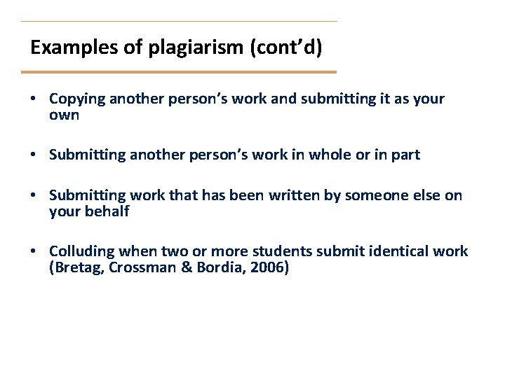 Lecture 23 Plagiarism and Referencing What is plagiarism