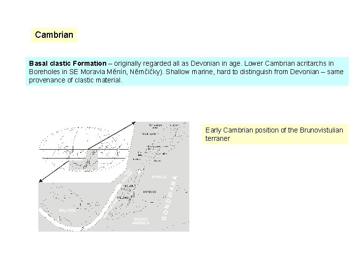 Cambrian Basal clastic Formation originally regarded all as