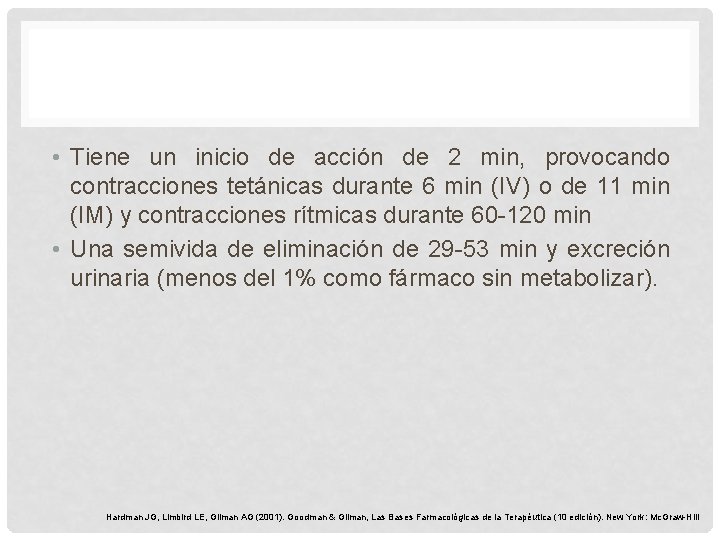 FARMACOS UTEROTONICOS R 4 P A T R