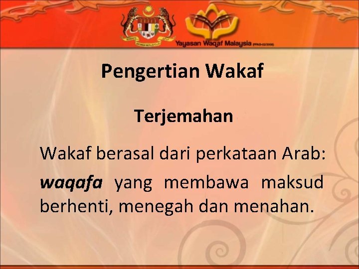PELAKSANAAN WAKAF TUNAI MALAYSIA OLEH YAYASAN WAQAF MALAYSIA