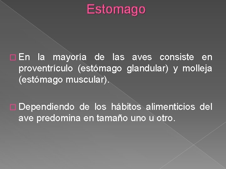 SISTEMA DIGESTIVO DE LAS AVES ALEXANDER MEDRANO M