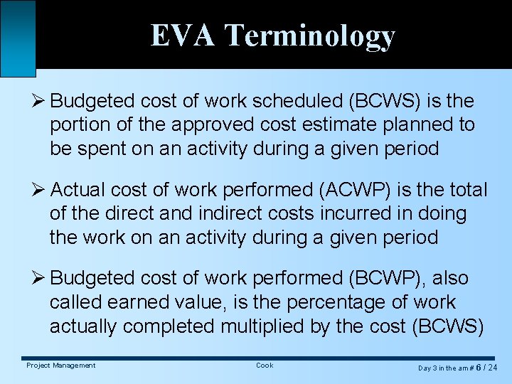 Project Management PM CHECK Project Management Day 3