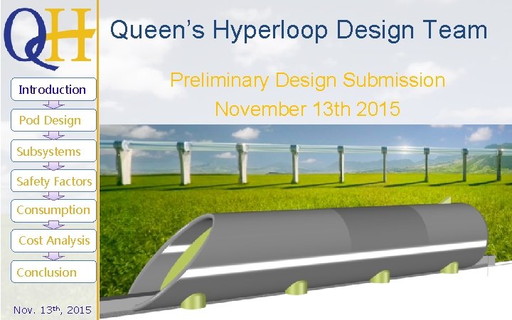 Queens Hyperloop Design Team Introduction Pod Design Subsystems