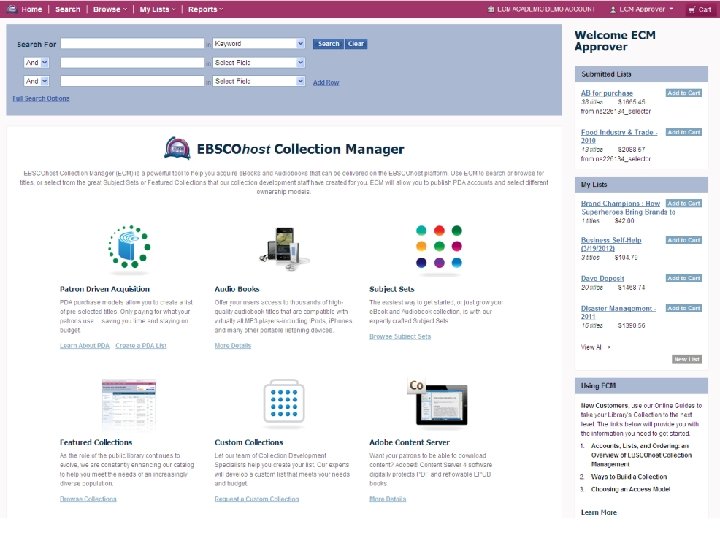 EBSCO EDS and e Books on EBSCOHost high