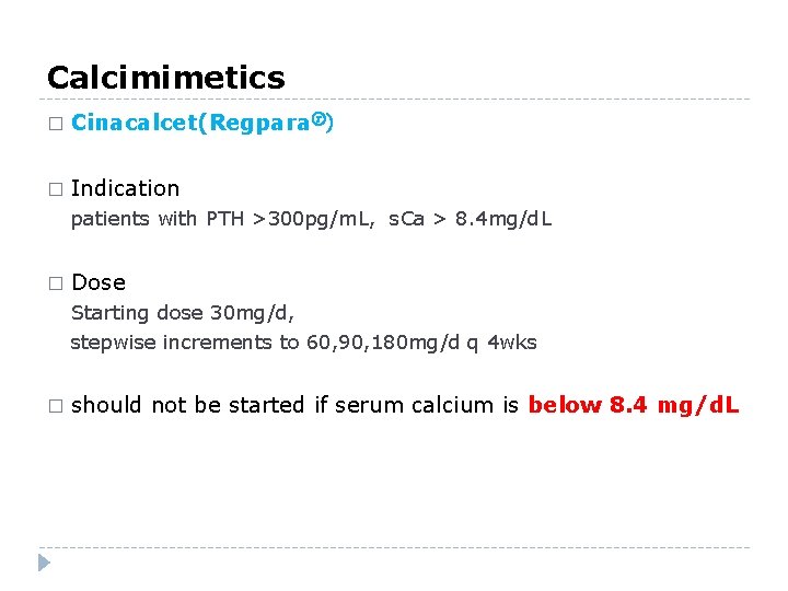Management of Bone Mineral Disorder in Dialysis Patients