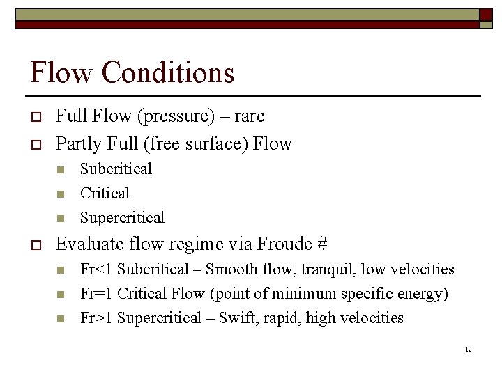 CTC 261 Culvert Basics 1 Objectives Students should