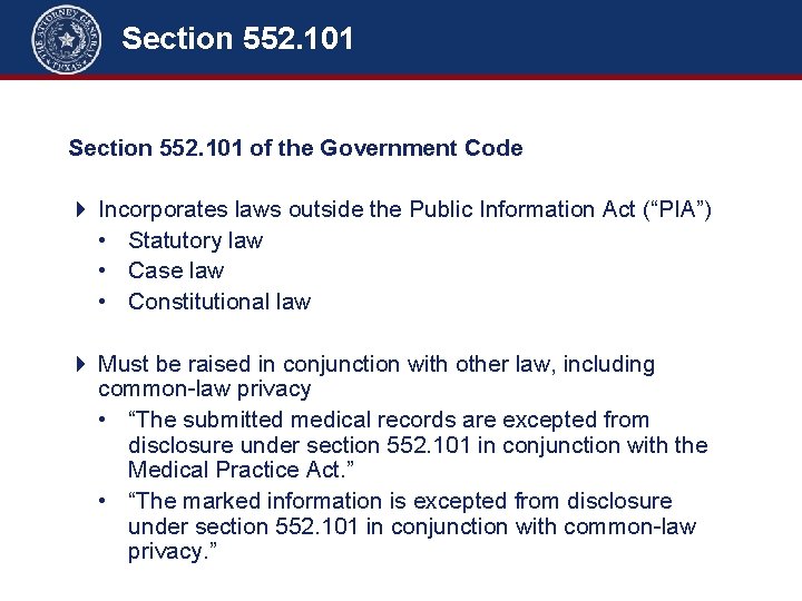 Common Confidentiality Provisions Ramsey Abarca Assistant Attorney General