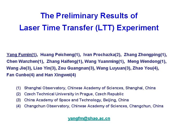 The Preliminary Results of Laser Time Transfer LTT