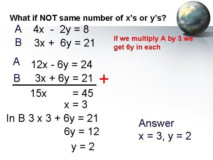 Simultaneous Equations OCR Module 8 What are they