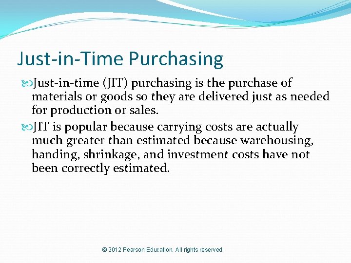 CHAPTER 20 Inventory Management JustinTime and Simplified Costing