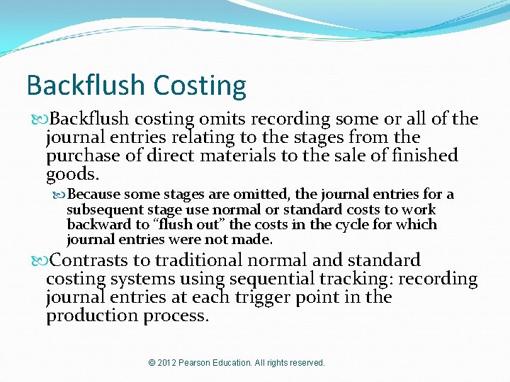 CHAPTER 20 Inventory Management JustinTime and Simplified Costing