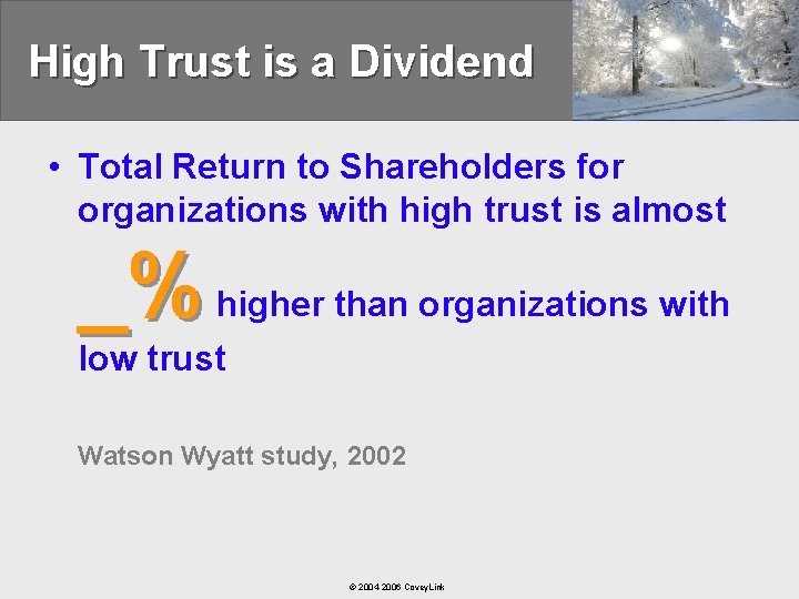 Leading at the Speed of Trust For the