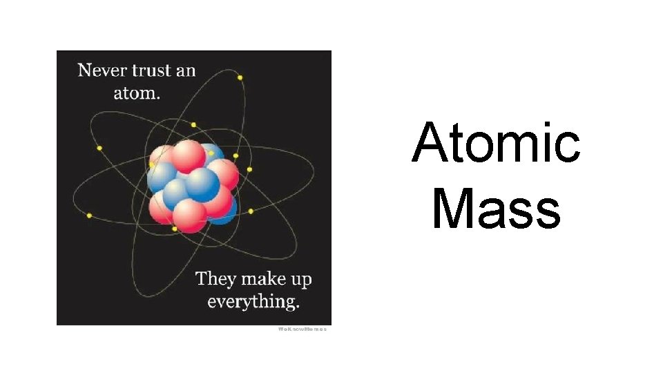 Atomic Mass Micro World atoms molecules Macro World