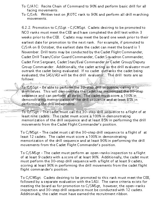CADETS PROMOTIONS RANKS AND ROTATION 6 Cadet Promotions