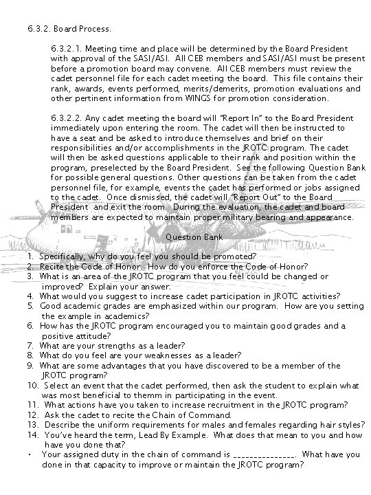 CADETS PROMOTIONS RANKS AND ROTATION 6 Cadet Promotions