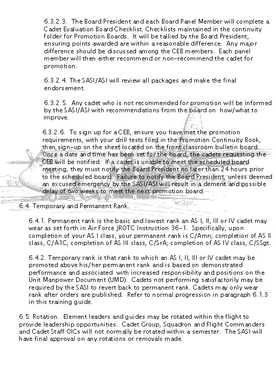 CADETS PROMOTIONS RANKS AND ROTATION 6 Cadet Promotions