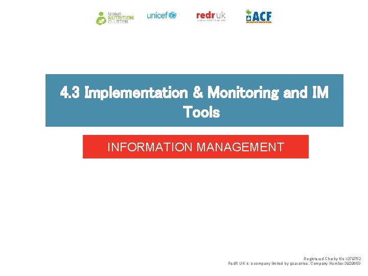 4 3 Implementation Monitoring and IM Tools INFORMATION