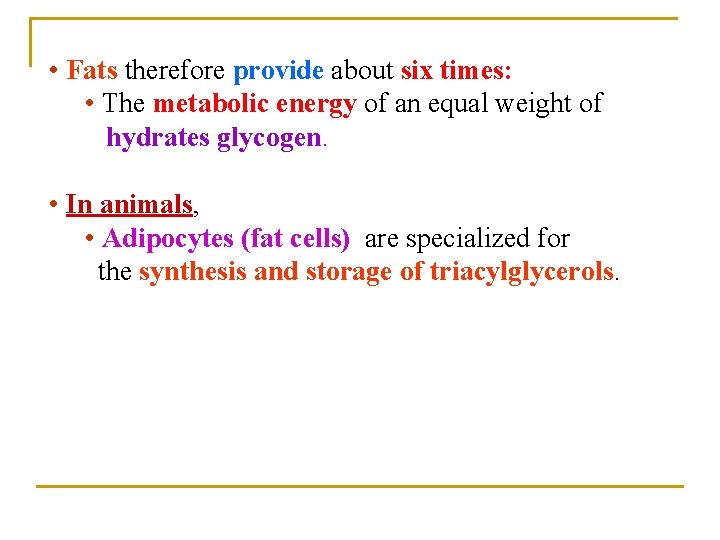 Chapter 6 Lipids and Membranes 1 Lipid classification
