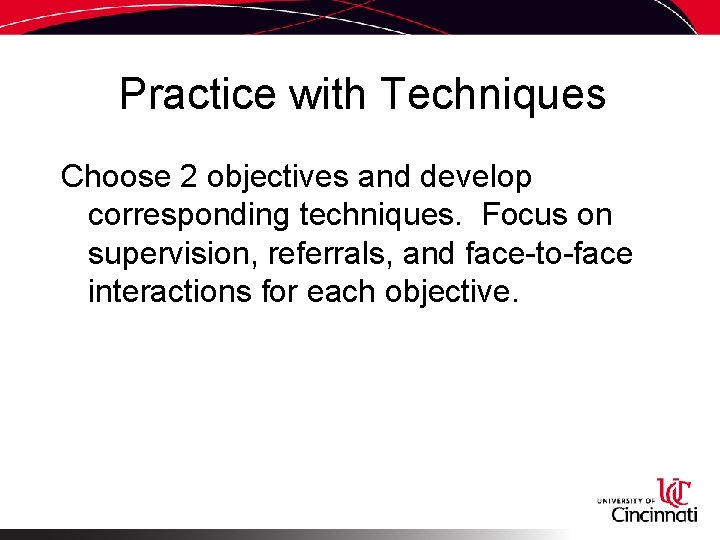 Practical Application of the ORAS The Corrections Institute