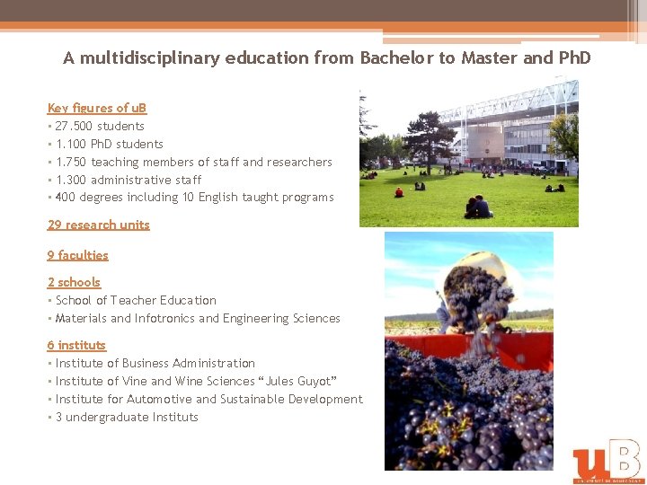 University of Burgundy Dijon France A multidisciplinary education