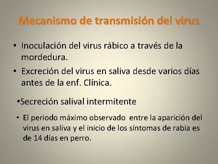 HISTORIA NATURAL DE LA RABIA p MVZ Ral